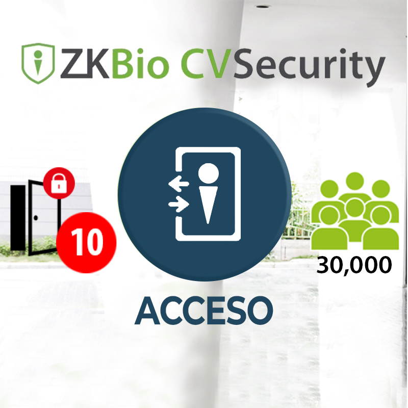 -Software de Acceso ZKBio CVSecurity (Licencia permanente para 10 ...