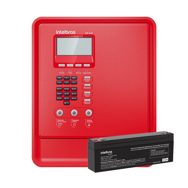 Central alarma de incendio direccionable rojo (CIE 1125 ROJO)
